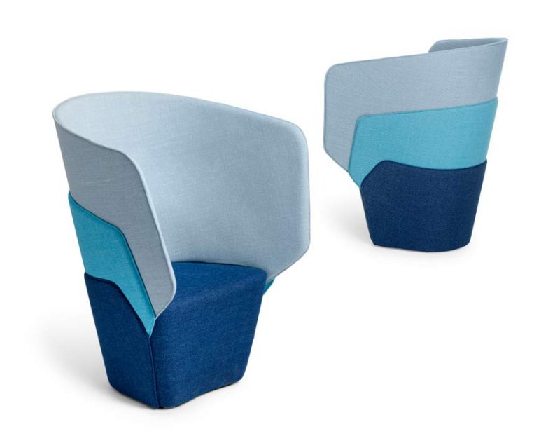 The easy chair LAYER is characterized by three layers by Läufer ...