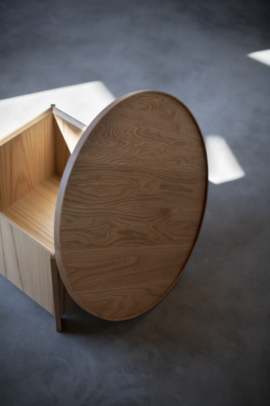 Inspired by Masu cups used when drinking sake, this pair of tables has ...