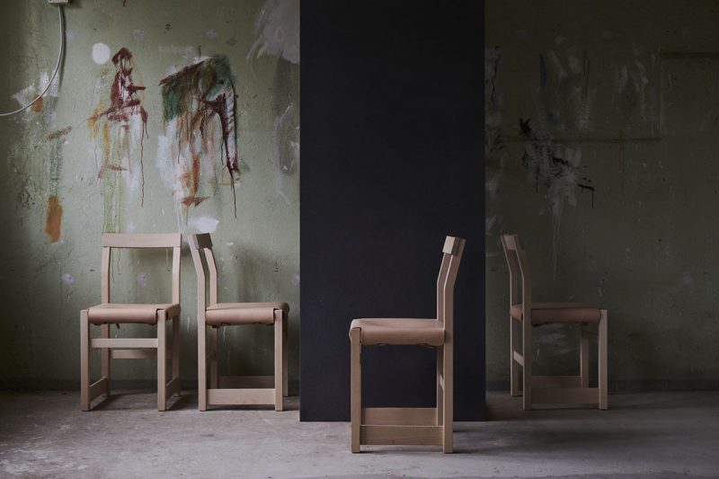 A wooden chair with its design roots in both the Shaker movement and ...