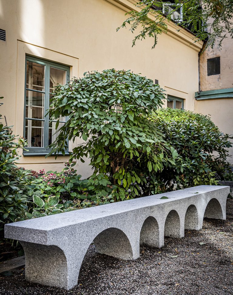 Inspired by Roman viaducts, our new granite bench Via has a strong ...