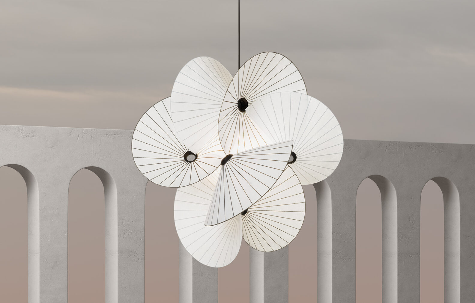 Serpentine Light is an airy suspension lamp made from elaborate twists ...