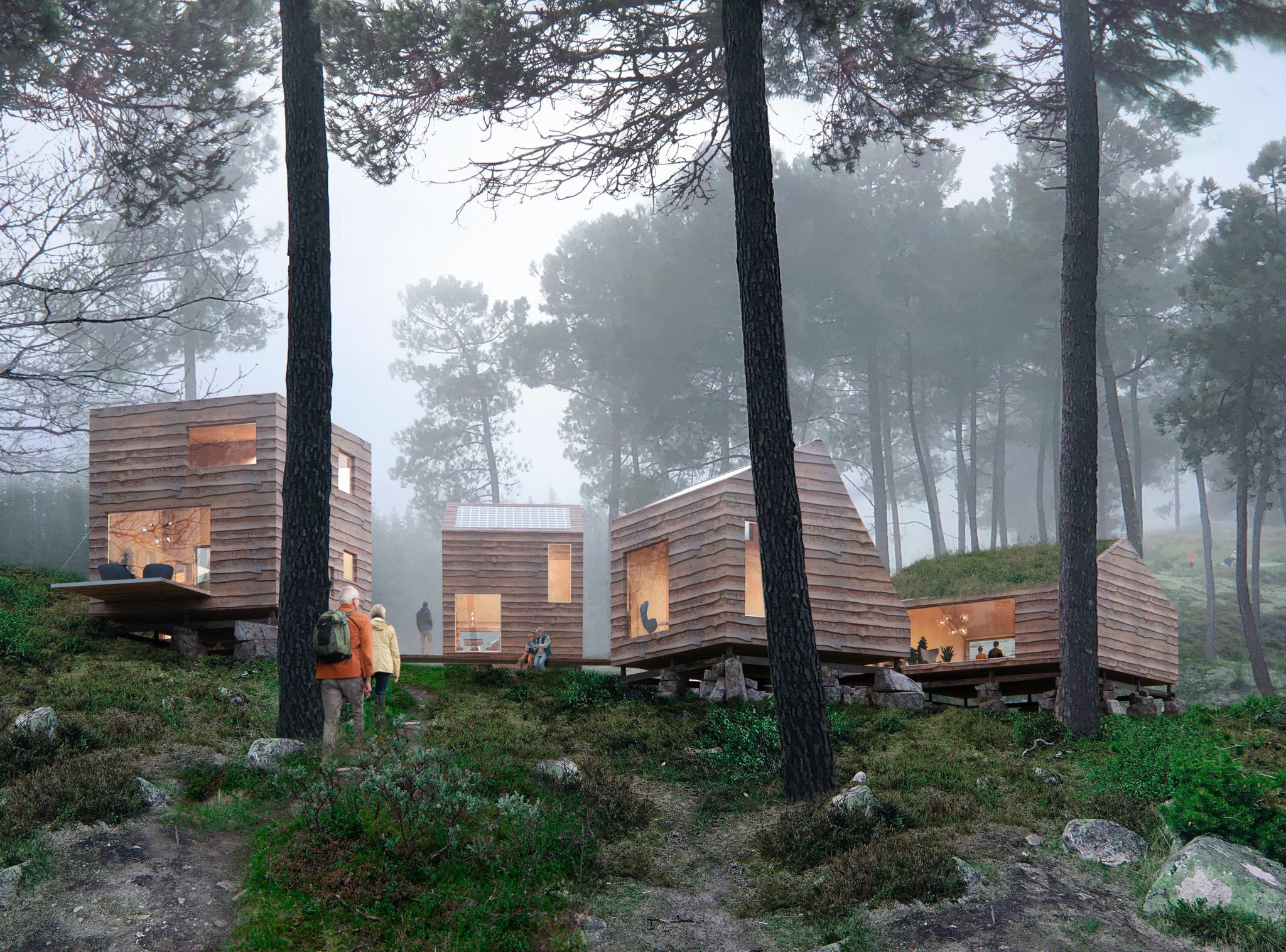 Snøhetta & Vipp unveils nest-like cabins on the edge of Lysefjorden ...