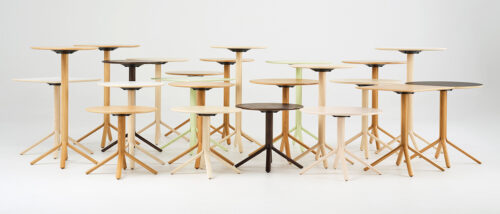 Peel - Folding pillar table for permanent and temporary events by Krook ...