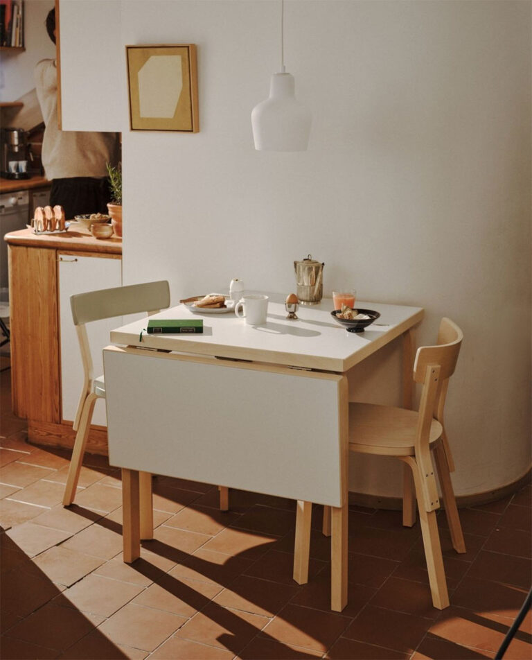 The Aalto foldable table returns to Artek, crafted for compact living ...