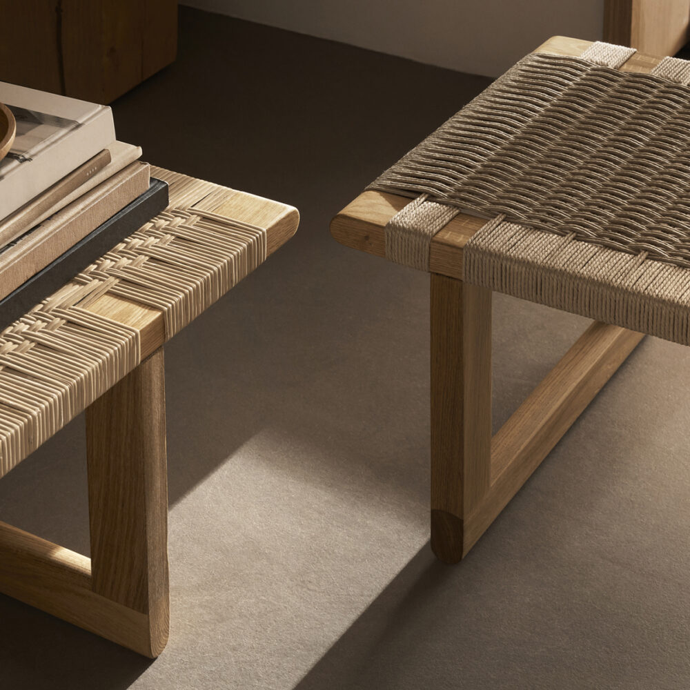 Børge Mogensen's Minimalist Table Bench now with paper cord weave ...