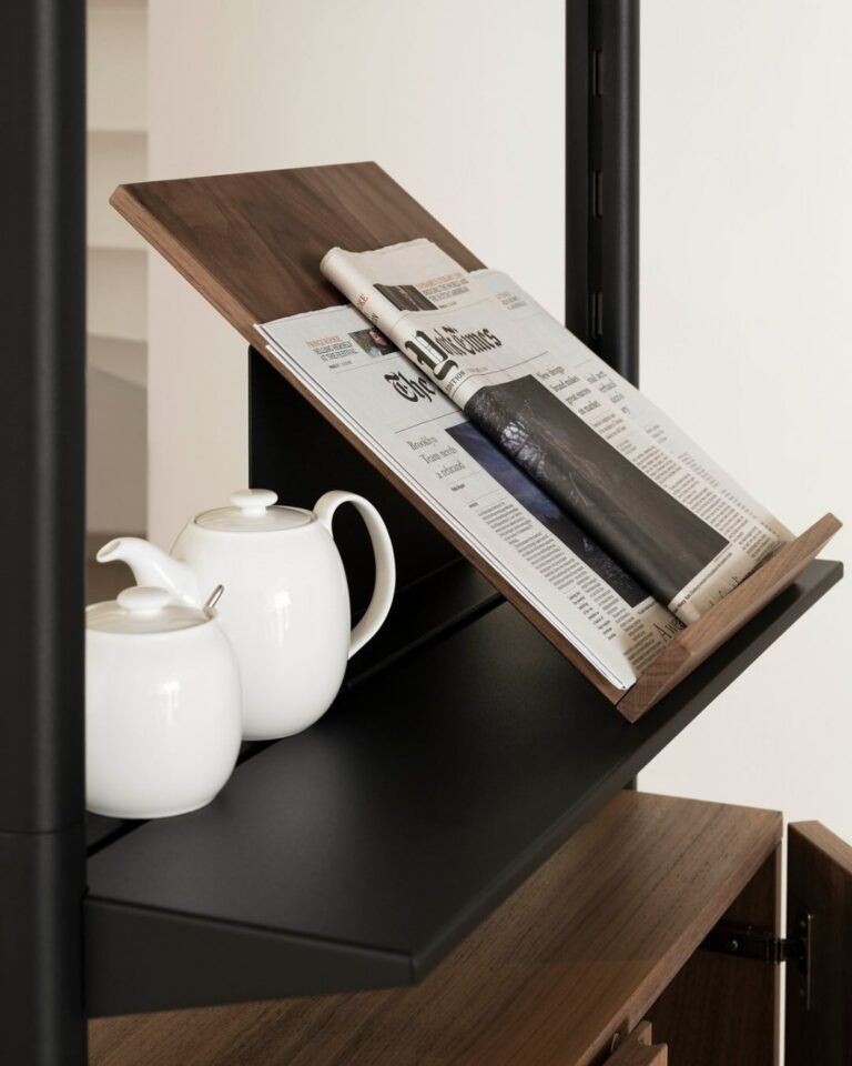 String Furniture has introduced an elegant magazine shelf for the Pira ...