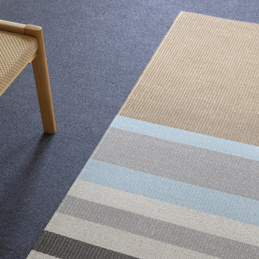 The colours of water inspiration: our LINE paper yarn carpet by Ritva ...
